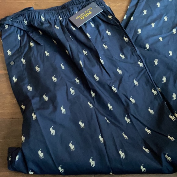 Polo Ralph Lauren | Pants | Polo Ralph Lauren Mens Pajama Pants Navy Blue Nwt Cotton Pony Logo ...